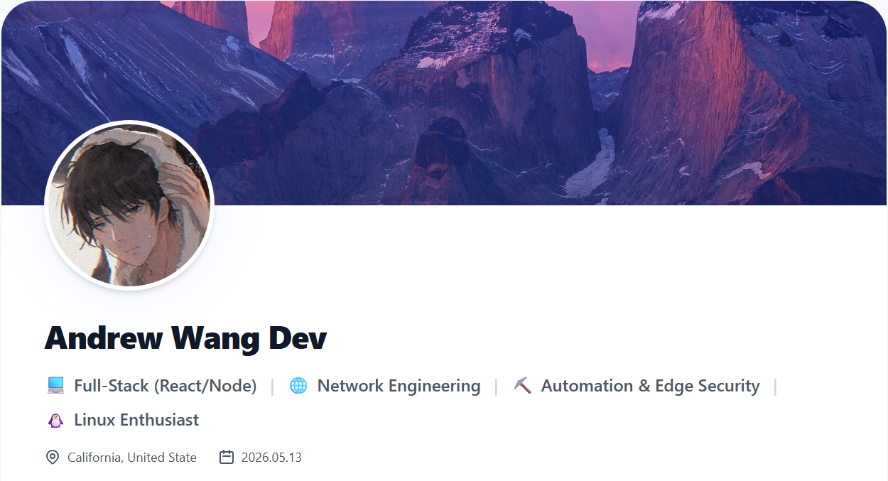 Andrew Wang Dev | Full-Stack & Edge Security Engineer